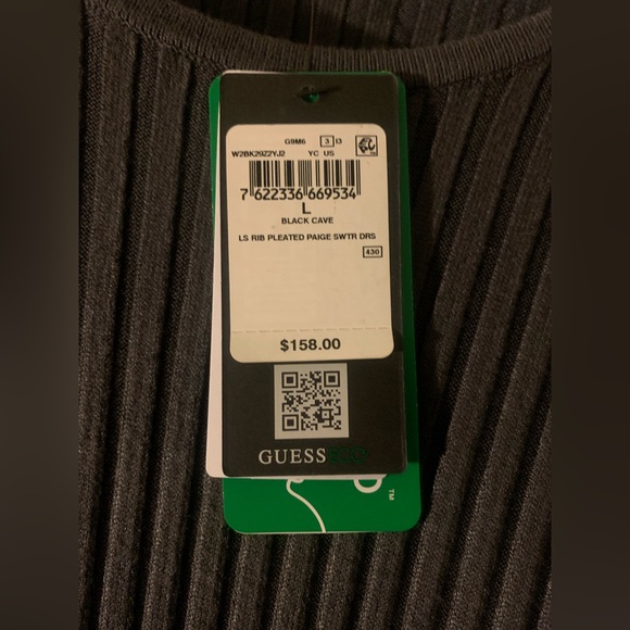 G by Guess | Dresses | Guess Long Sleeve Ribbed Dress Brand New With ...